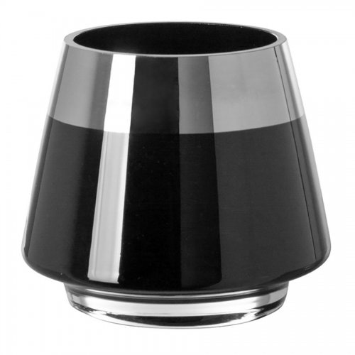 Fink Windlicht Jona Schwarz mit Platinrand (11cm)