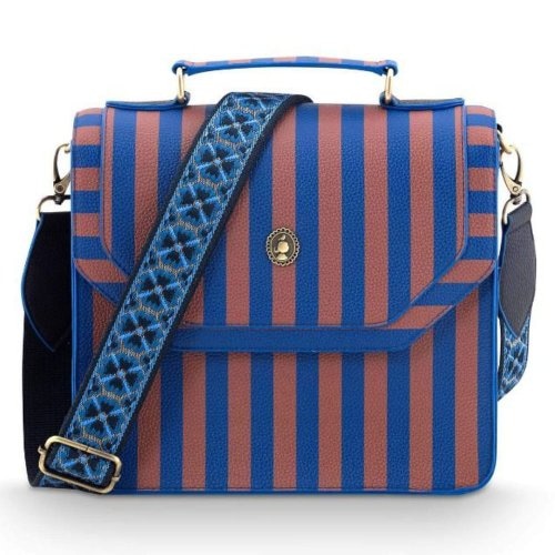 Schultertasche Cross Body Frances Stripe Blue M Pip