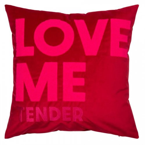 pad Kissenhülle Letters Love Me Tender Pink Rot (45x45c