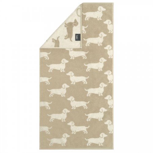 Cawö Handtuch Dogs Dackel Natur Beige (50x100cm)