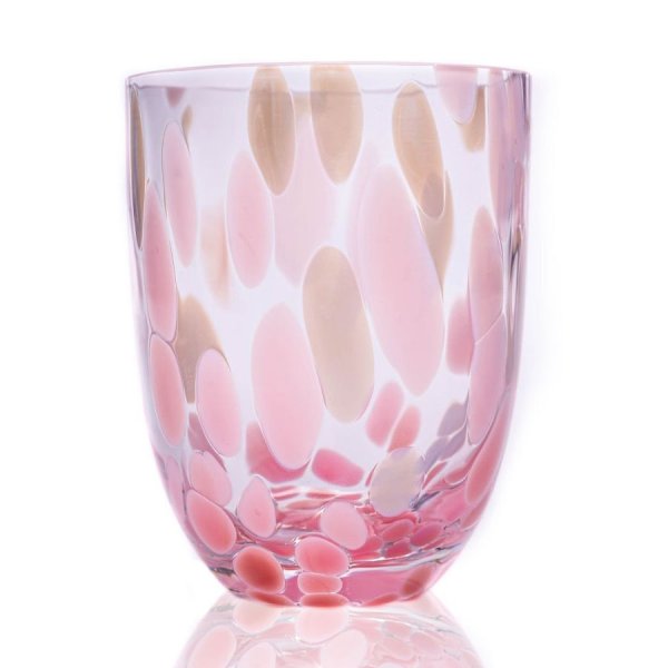 Trinkglas Big Confetti Tumbler Rosa Light Blue von Anna von Lipa - erkmann