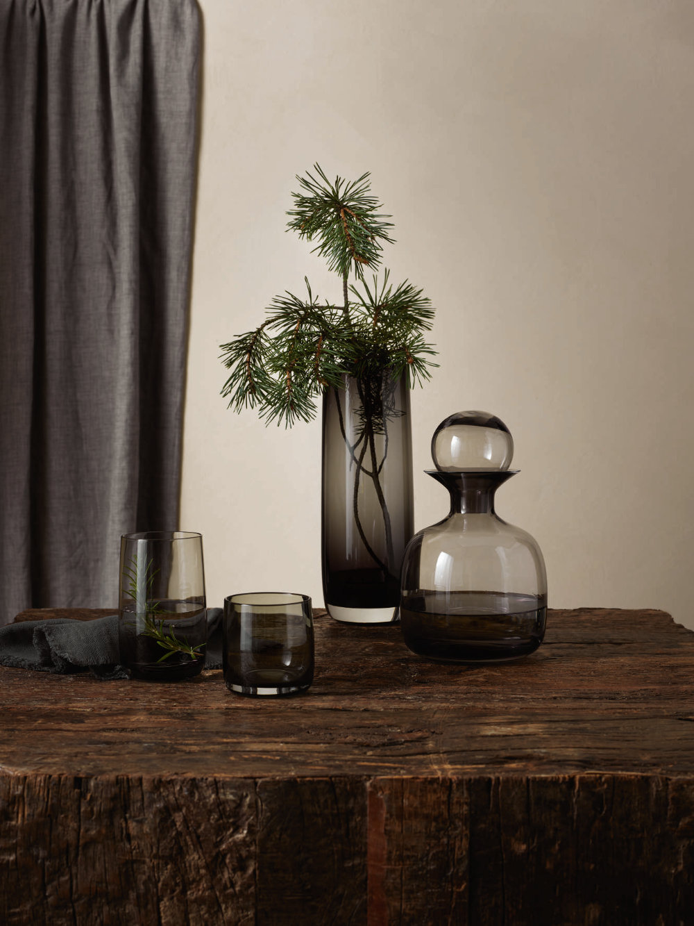 Vase Ajana Grau Glas (29 cm) von Asa - erkmann