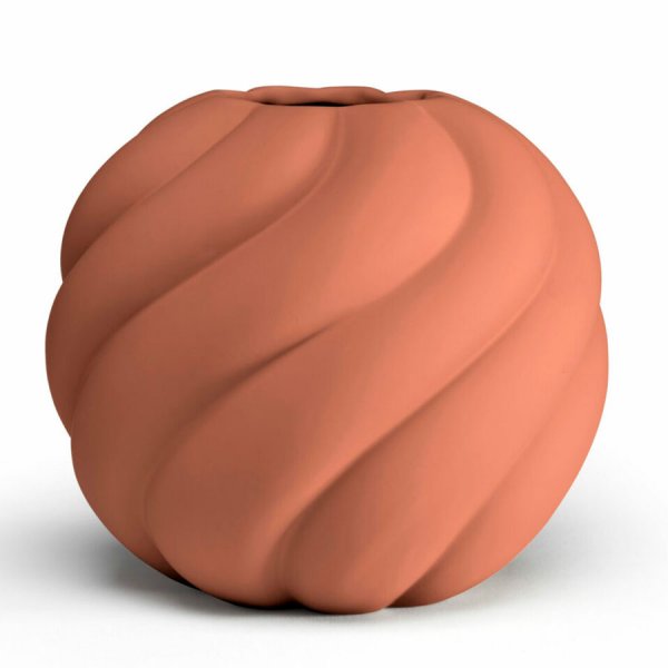 Cooee Design Vase Twist Ball Vase Brick Red (20 cm)