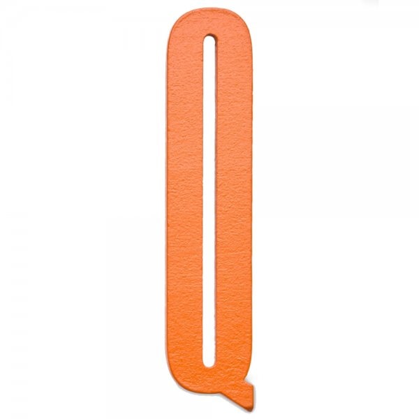 Holzbuchstabe Q Orange von Design Letters - erkmann