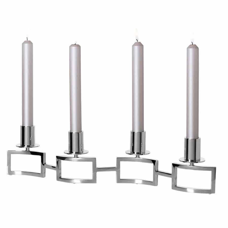 Fink Leuchter Adventsleuchter Hommage Silber (54cm)
