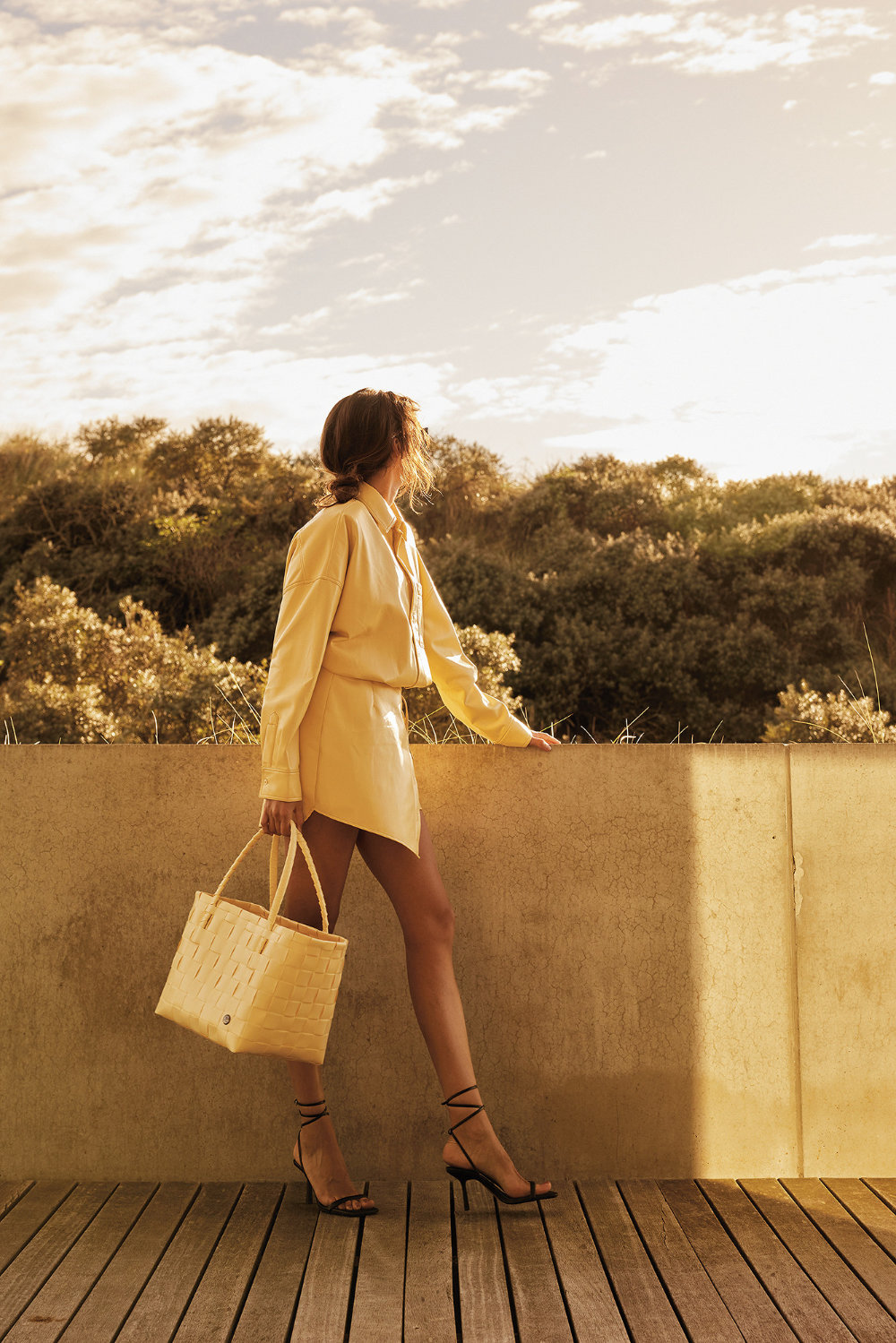 Shopper Paris Vanilla Yellow von Handed By