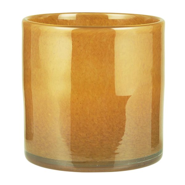 Ib Laursen Topf Venecia durchgefärbtes gelbes Glas 12cm