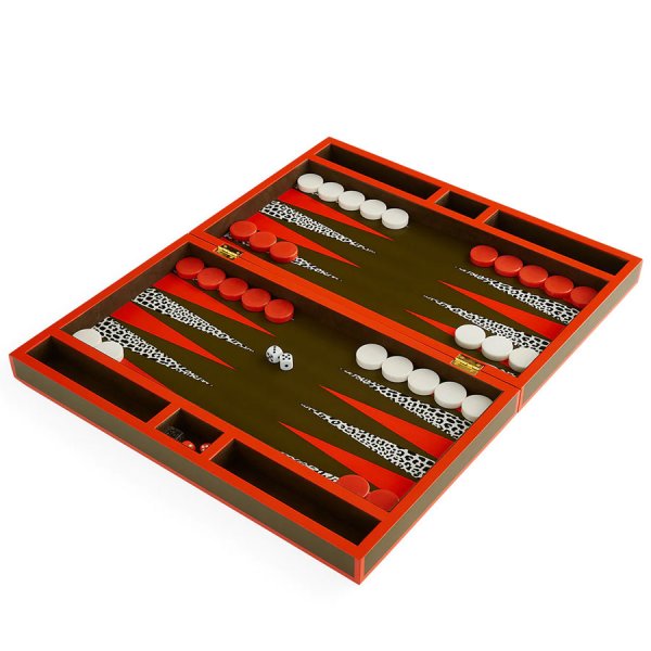 Jonathan Adler Backgammon Set Leopard