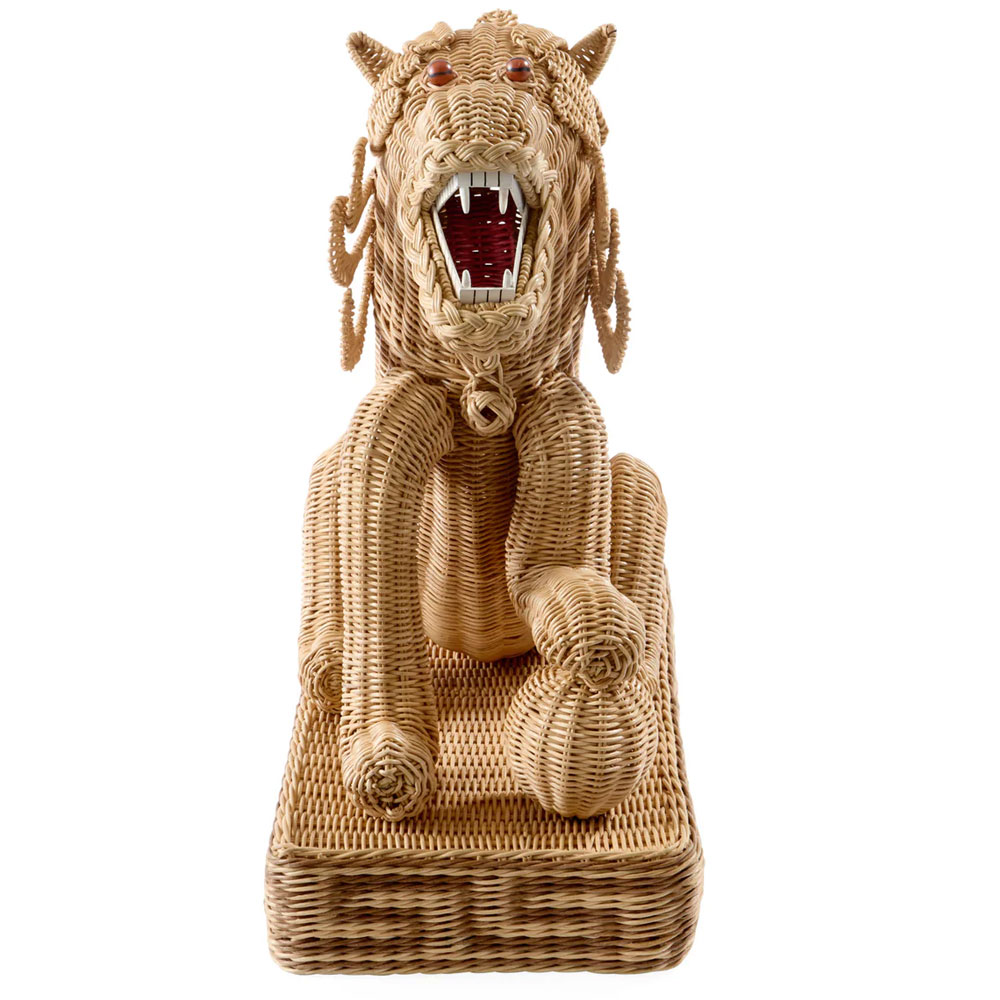 Dekoration Rattan Wicker Foo Dog von Jonathan Adler - e