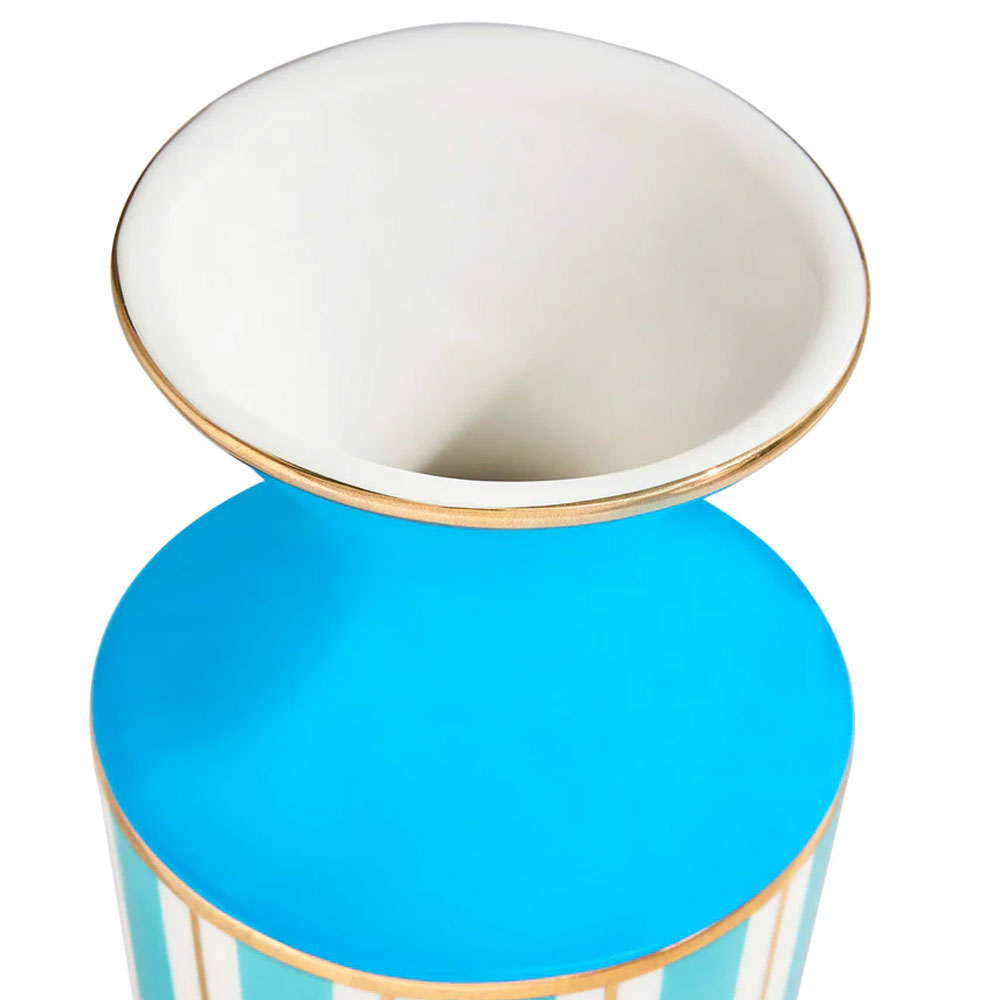Jonathan Adler Vase Portofino Cuff Vase Blau