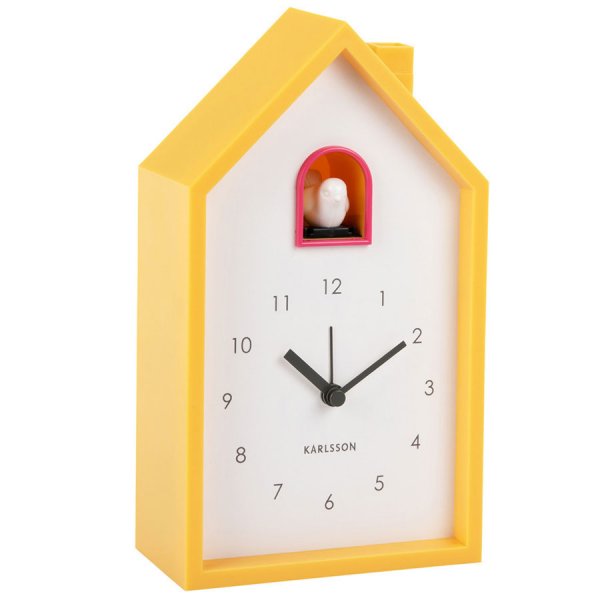 Karlsson Kuckucksuhr Wecker Alarm Clock Bright Yellow