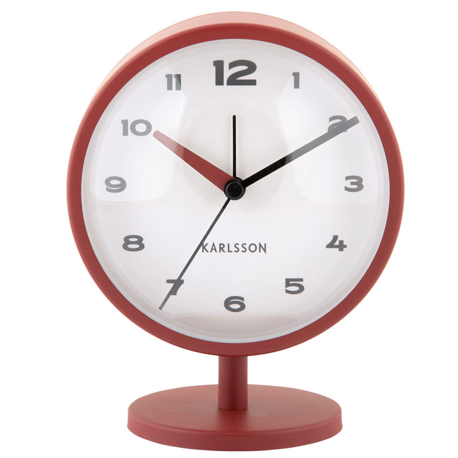 Karlsson Wecker Brisk Dome Alarm Clock Red Ochre