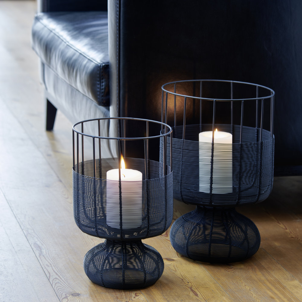 Lambert Windlicht Eisen Schwarz (30cm)