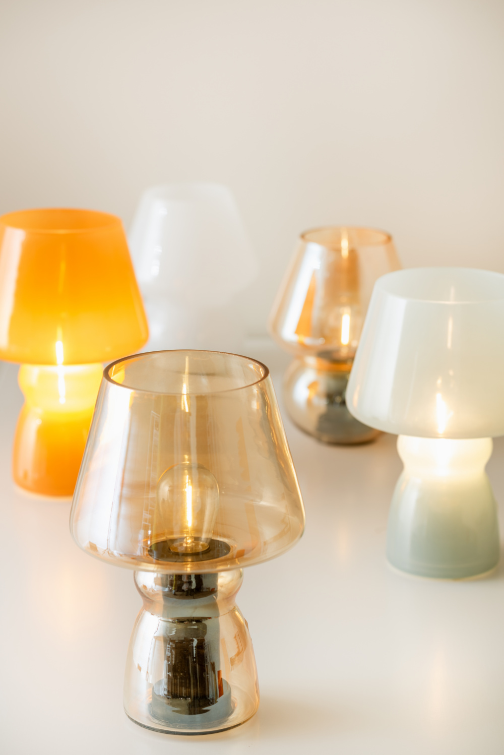 portable Tischlampe Classic LED Glas Crhome von Leitmotiv