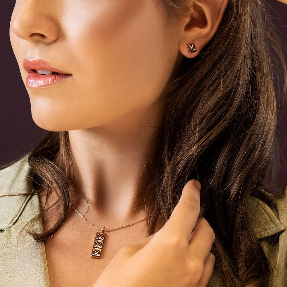 Meissen Collier Schwerter Swords Insignum 750er Roségol