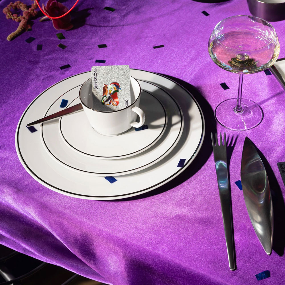 Meissen Espressotasse mit Untertasse Vitruv Platinum