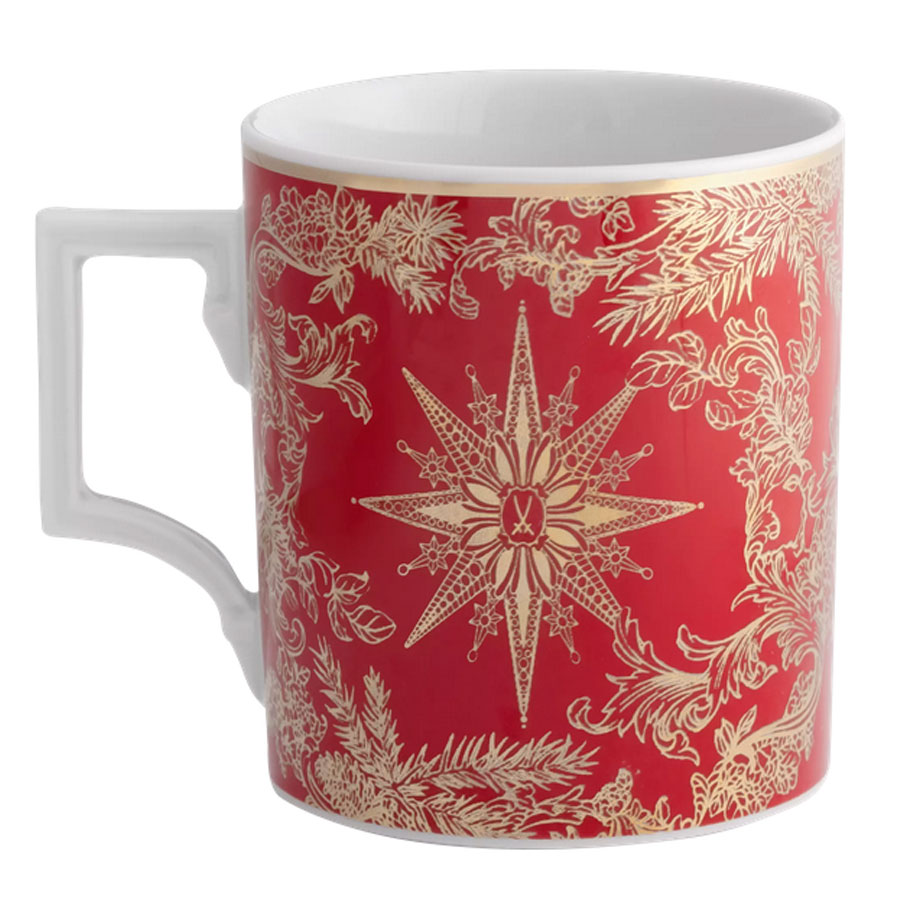 Meissen Henkelbecher Berlin Meissen Christmas Star Rot