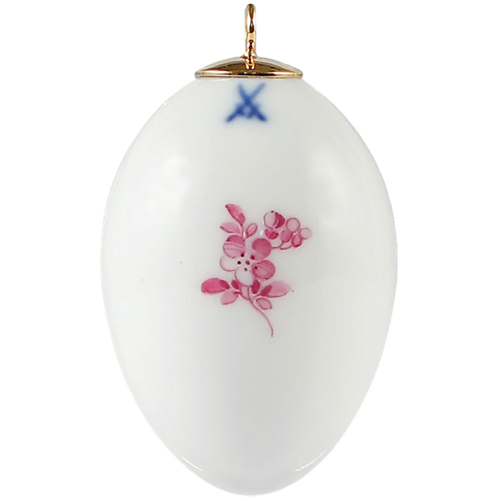 Meissen Osterei Blumenbukett Heckenrose Purpur --> erkmann.de ...