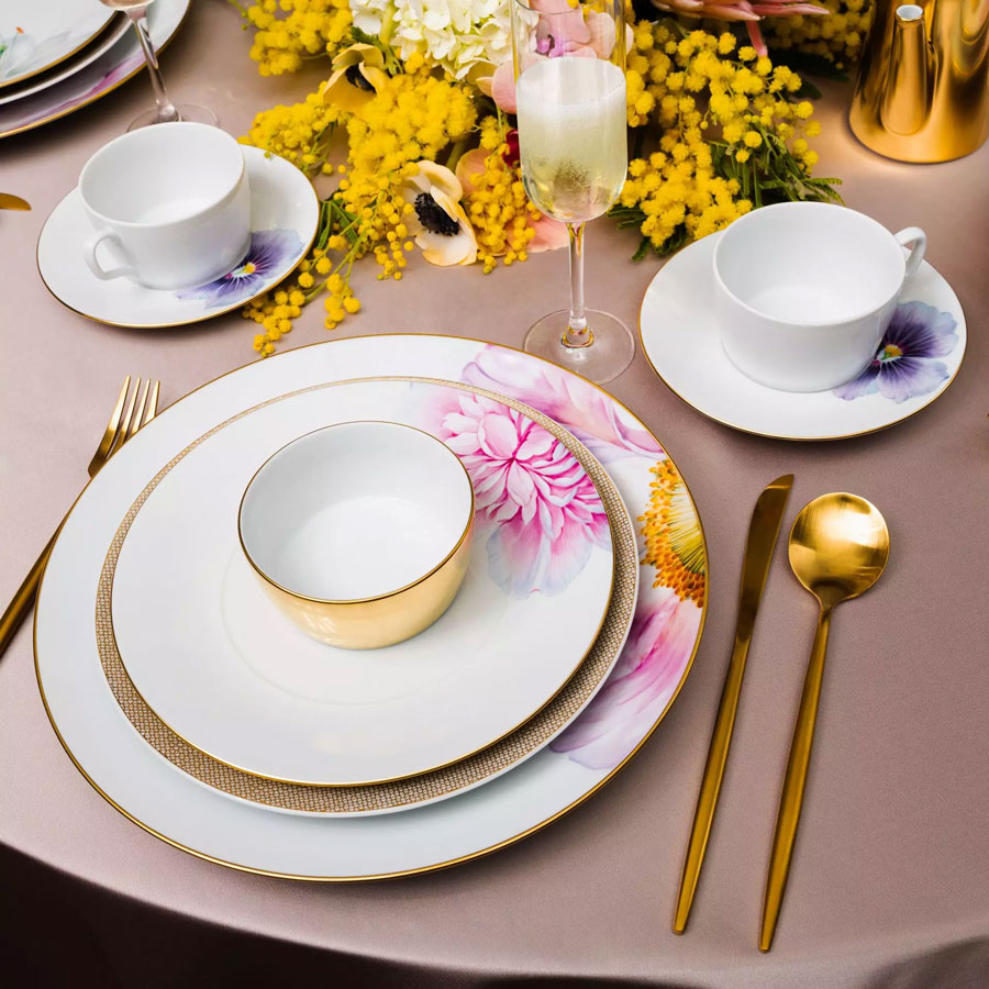 Meissen Teetasse Mesh Gold (2-teilig)
