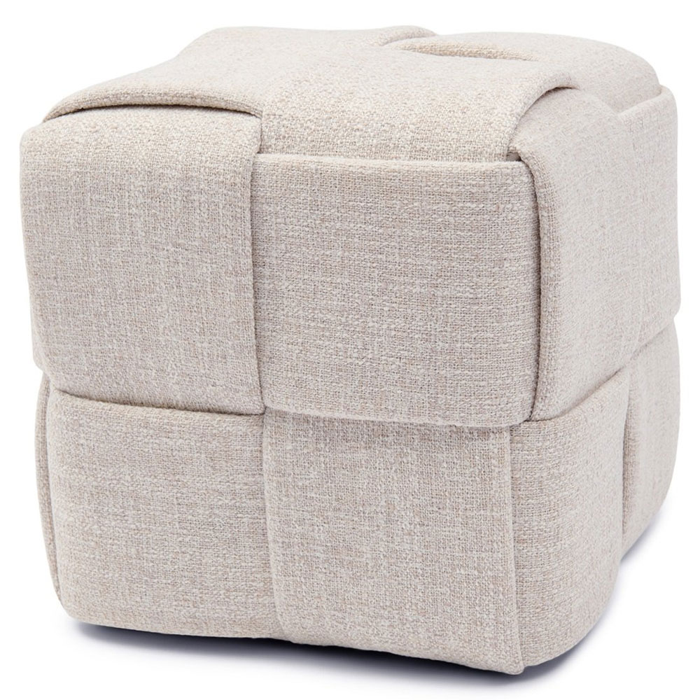 Riviera Maison Hocker Pouf Qbic Stool Ant White