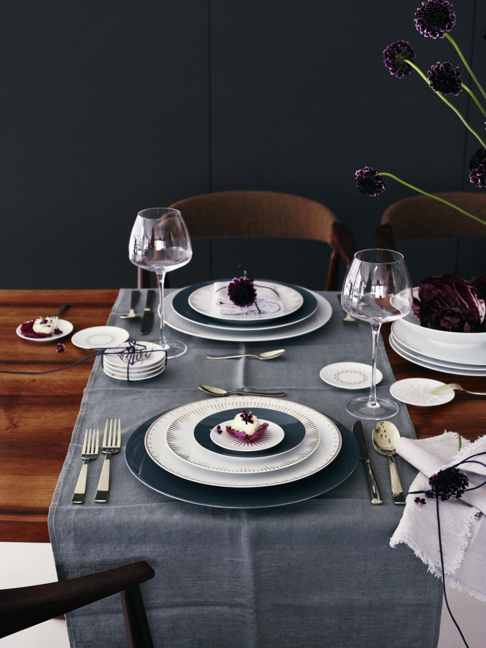 Teller-Set flach TAC Gropius Festive Cebratio Rosenthal