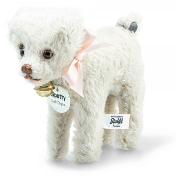 Stofftier Hund Spotty 1928 Replica Weiß 10 cm Steiff