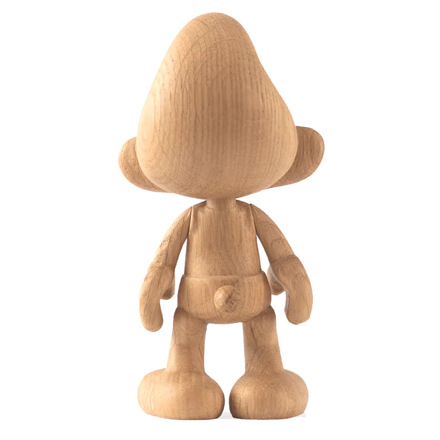 boyhood Holzskulptur Smurf Schlumpf Eichenholz (24cm)