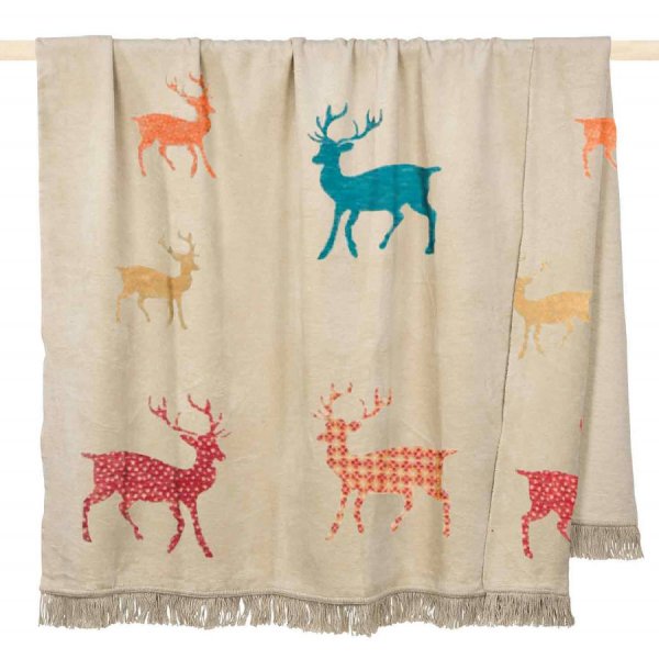 pad Decke Bambi Hirsche Multicolor (150x200cm)